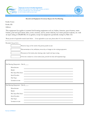 Fillable Online MARICOPA COUNTY AIR QUALITY DEPARTMENT PUBLIC ... Fax ...