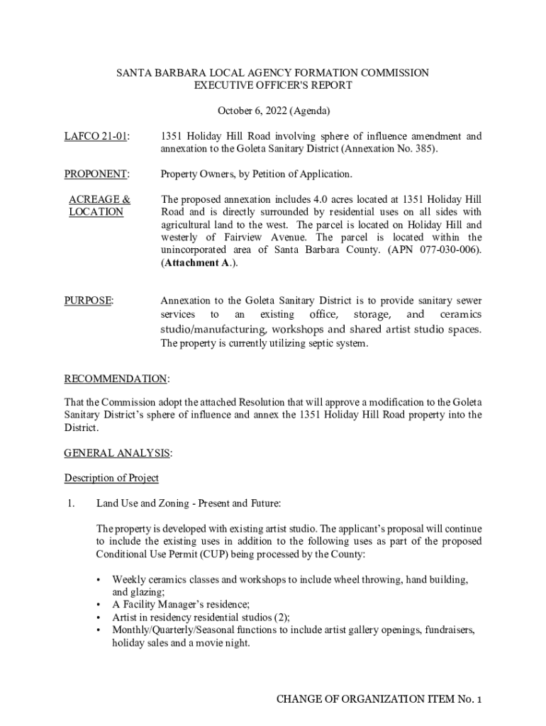 Fillable Online santa barbara local agency formation commission - notice of ... Fax Email Print ...
