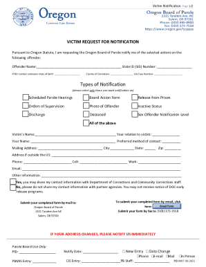 Fillable Online Victims' Rights Request Form For Adult Cases Fax Email ...