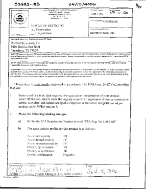 Fillable Online U.S. EPA, Pesticide Product Label, BIFENTHRIN RTU, 04 ...