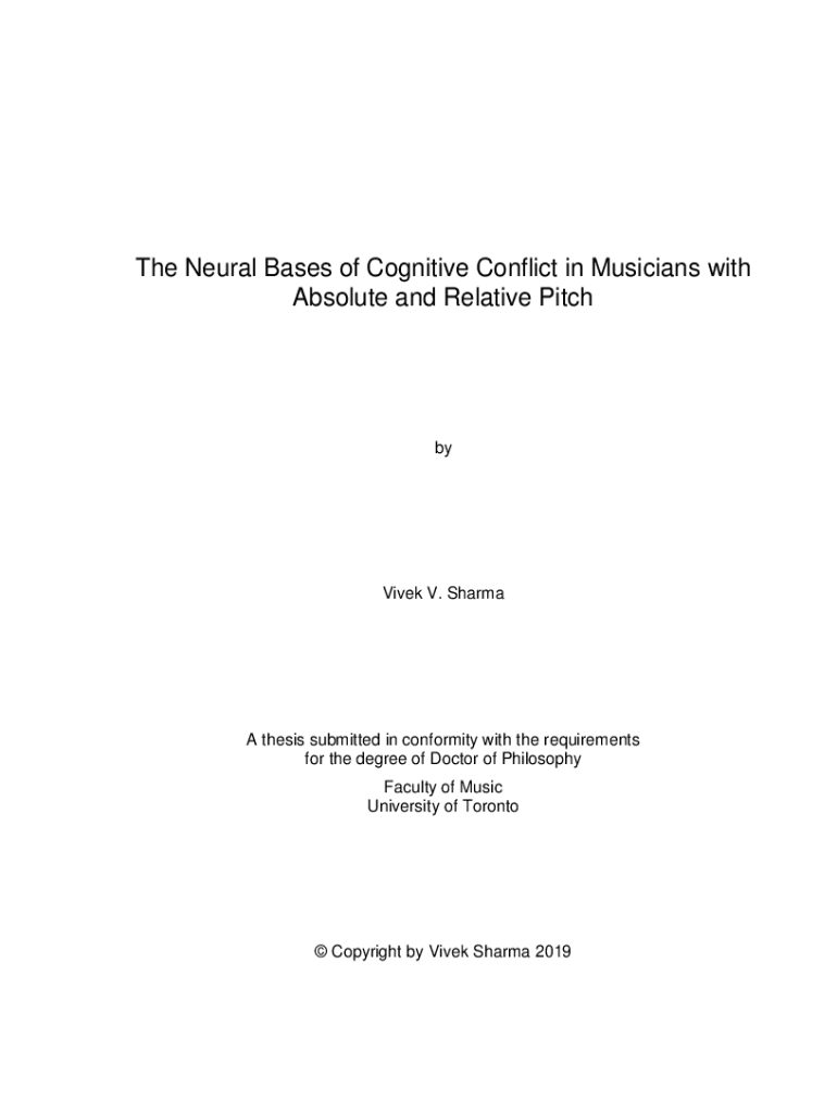 Fillable Online Tspace Library Utoronto The Neural Bases Of Cognitive Conflict In Musicians