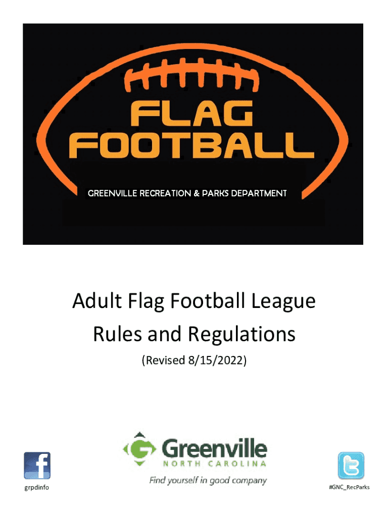 Fillable Online Adult Flag Football Rules - Oshkosh Recreation ...