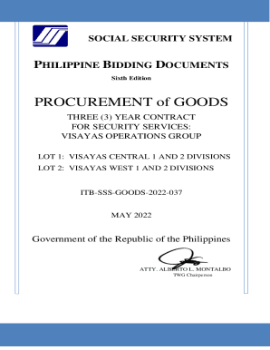 Fillable Online Procurement of GOODS - philippine bidding documents - SSS Fax Email Print ...