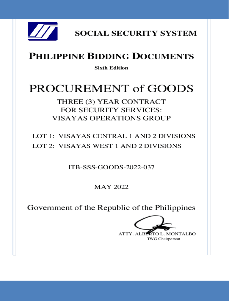 Fillable Online Procurement of GOODS - philippine bidding documents ...