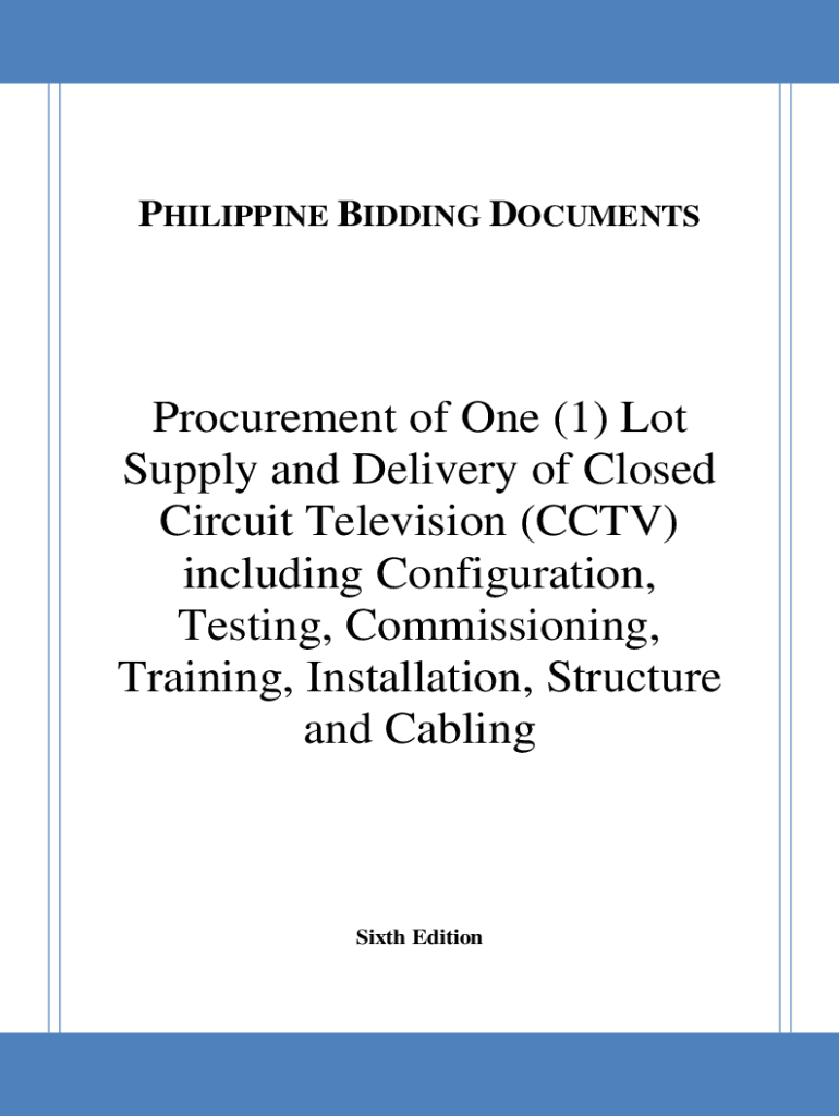 Fillable Online bidding documents for the closed-circuit television ...