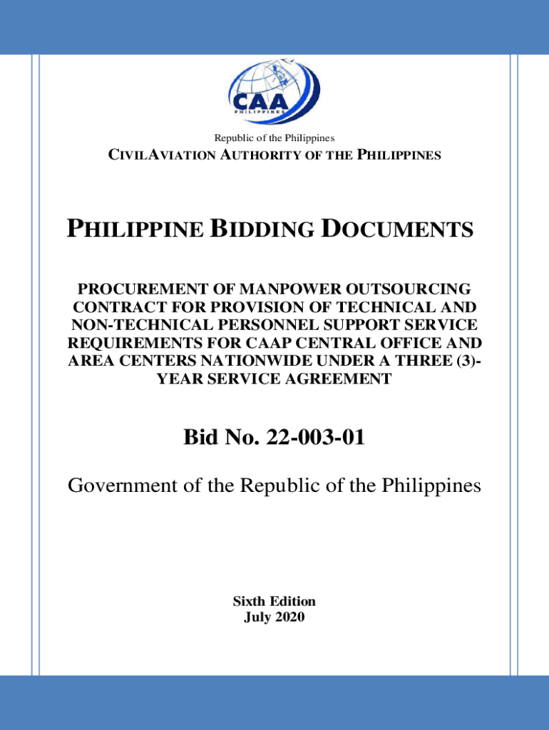 Fillable Online caap gov Standard Bidding Documents Procurement of Works - ILO Fax Email Print ...
