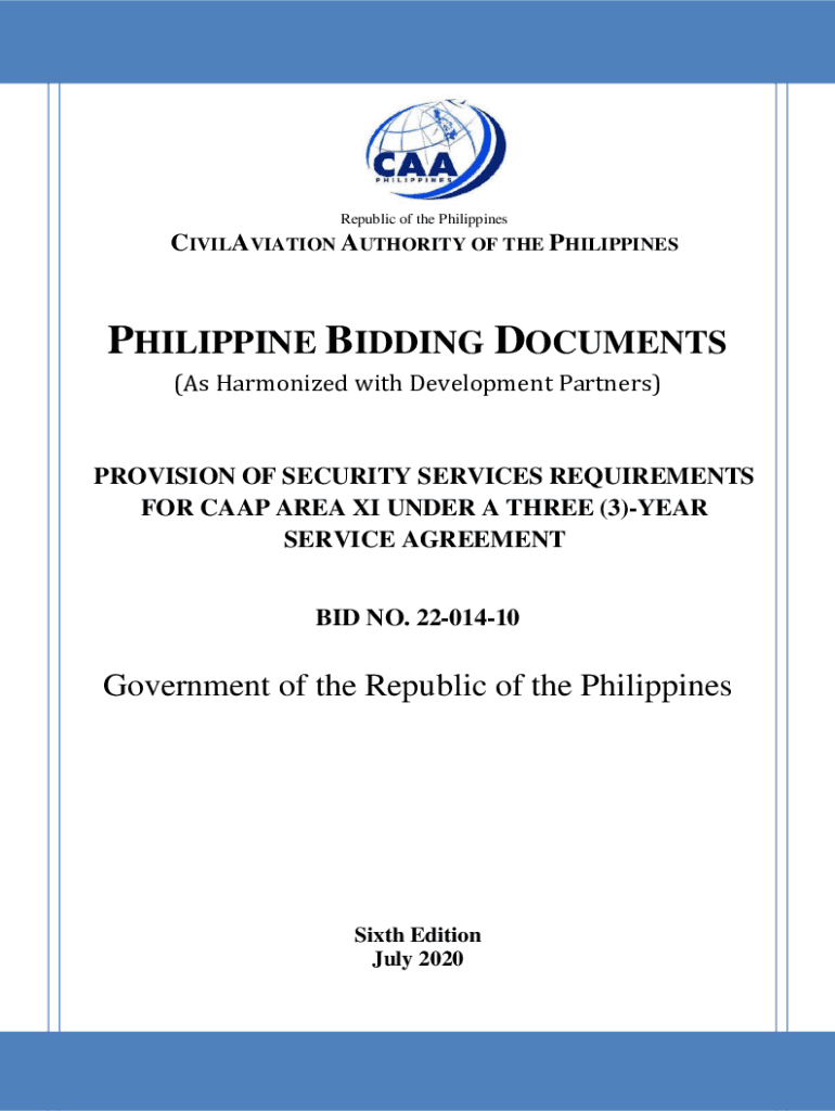Fillable Online caap gov BIDDING DOCUMENTS FOR SECURITY SERVICES Fax Email Print - pdfFiller
