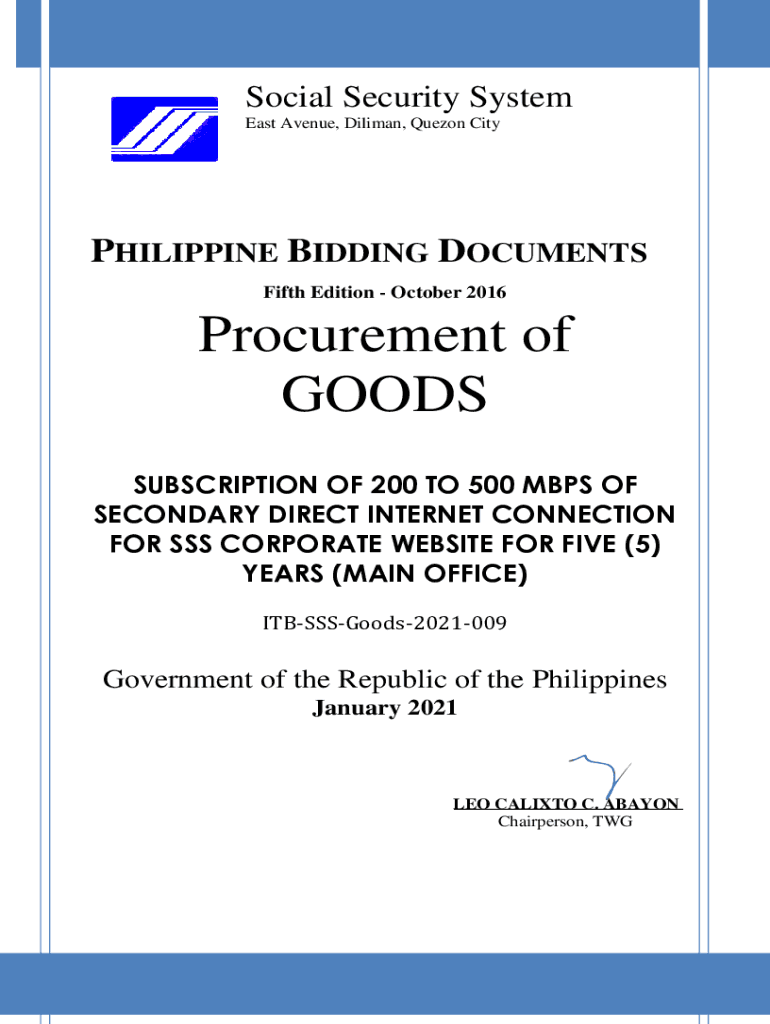 Fillable Online philippine bidding documents - SSS Fax Email Print - pdfFiller