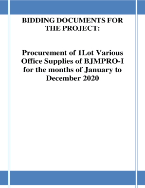 Fillable Online STANDARD BIDDING DOCUMENTS Procurement of Works Fax ...