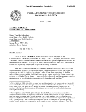 Fillable Online Via Certified Mail. US Postal Service. Return Receipt ...