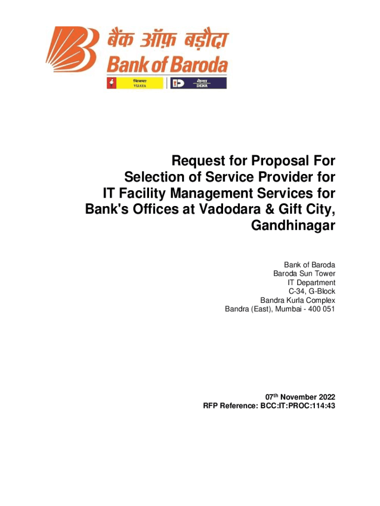 Fillable Online Request for Proposal for Selection of Service Provider ...