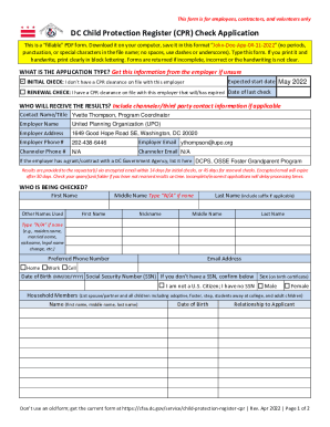 Fillable Online cfsa dc Child Protection Registry Dc - Fill Out and ...