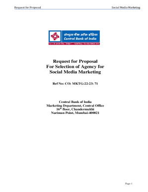 Fillable Online Request for Proposal RfP for Selection of Social Media ...