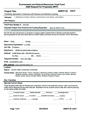 Fillable Online Natural Resources and Outdoor Recreation Trust Fund ...