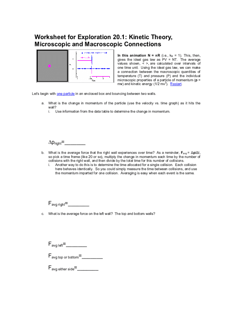 Fillable Online academics eckerd Solved Worksheet for Exploration 20.3: Ideal Gas Law - Chegg ...