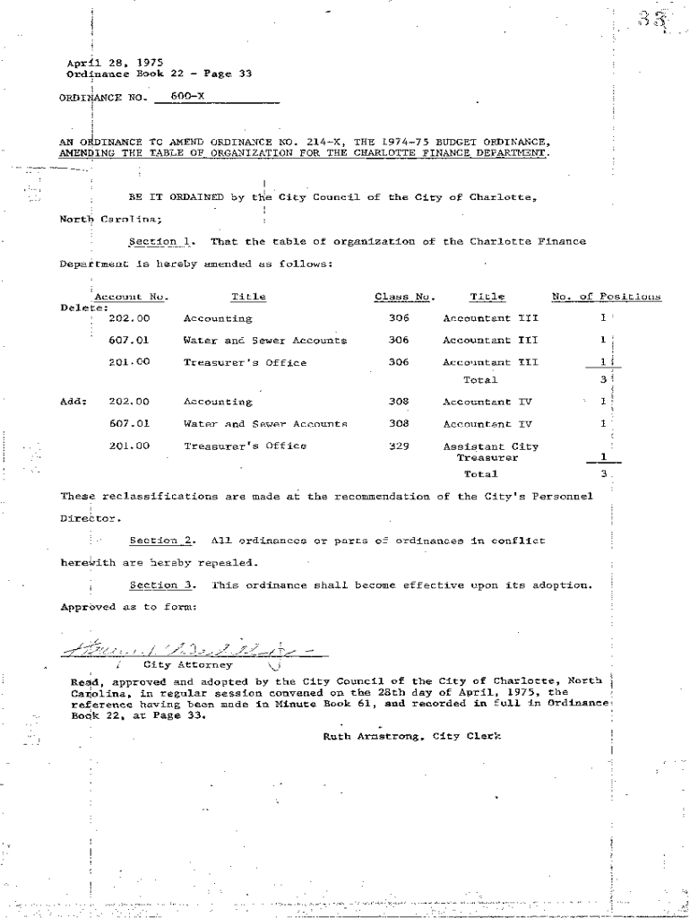Fillable Online . ORDINANCE 637-X AMENDING SCHEDULE I of Sec. 20-60 ... Fax Email Print - pdfFiller