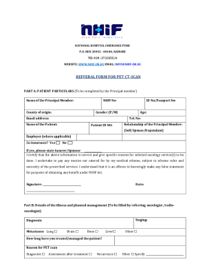 Fillable Online inpatient hospital claim formnhif Fax Email Print ...