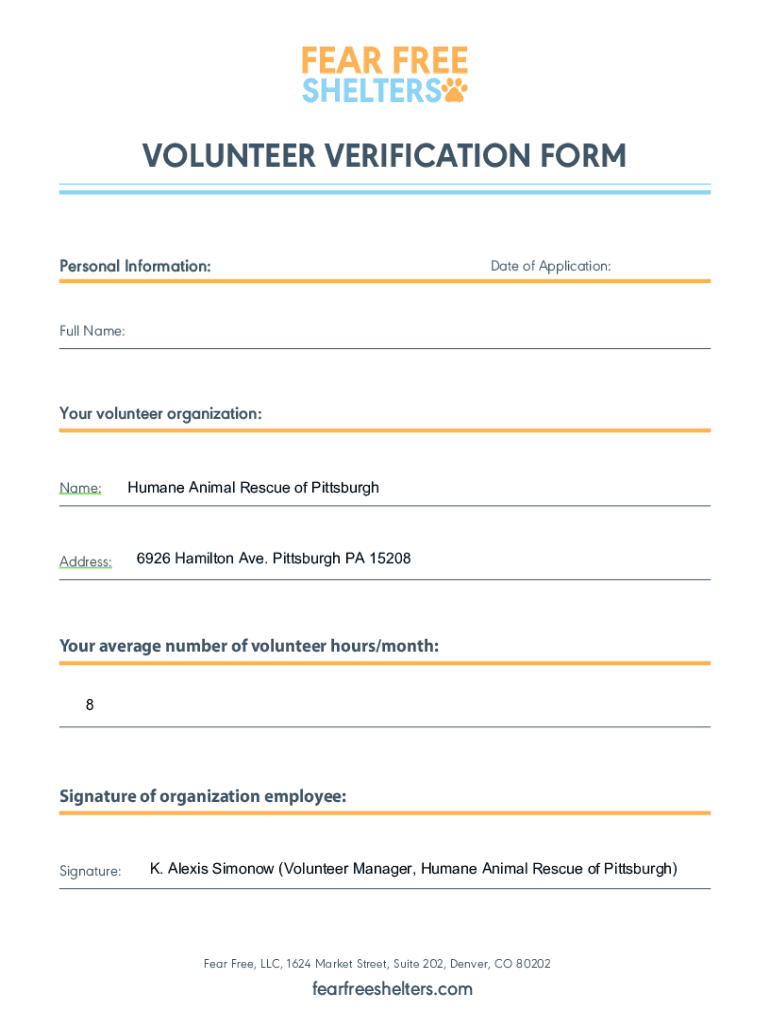 Fillable Online Shelter Program Verification Form Fax Email Print ...