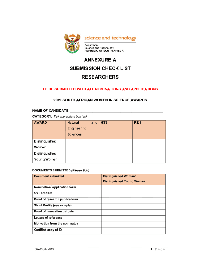 Fillable Online application form - Department of Science and Innovation Fax Email Print - pdfFiller