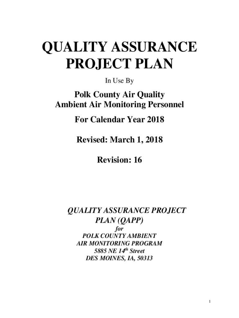 Fillable Online Guide to Writing Quality Assurance Project Plans for Ambient ... Fax Email Print ...