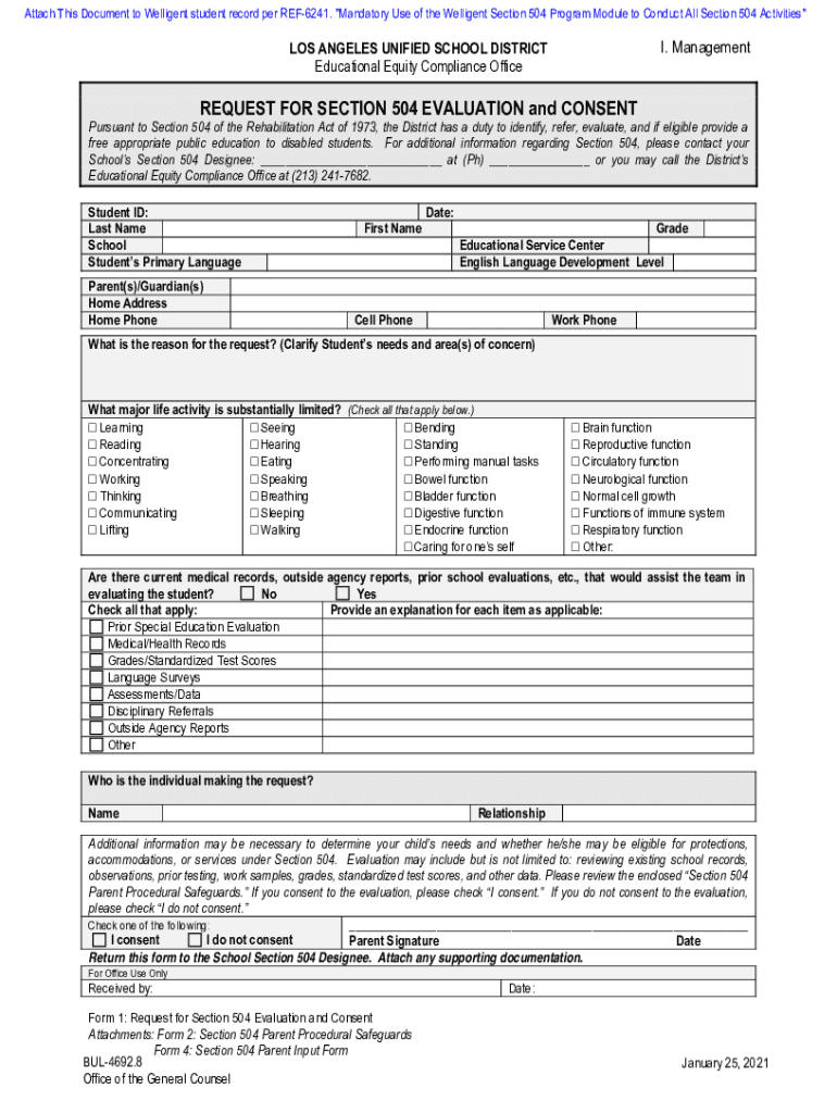 Fillable Online IDEIA and Section 504 Teams - The School Nurse as an ...