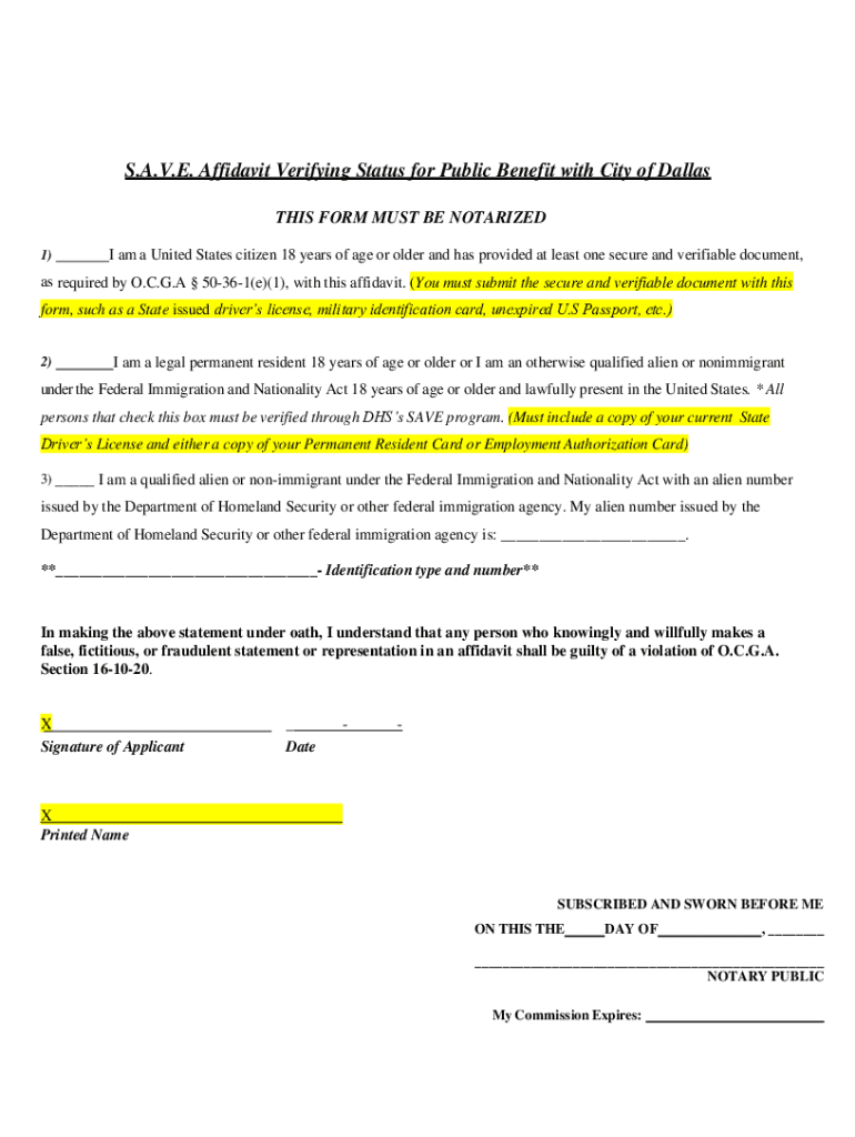 Fillable Online Form - SAVE Affidavit for OTC Rev20220101.pdf ...