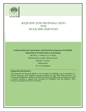 Fillable Online Request for Proposal (RFP) for Bulk SMS Services ...