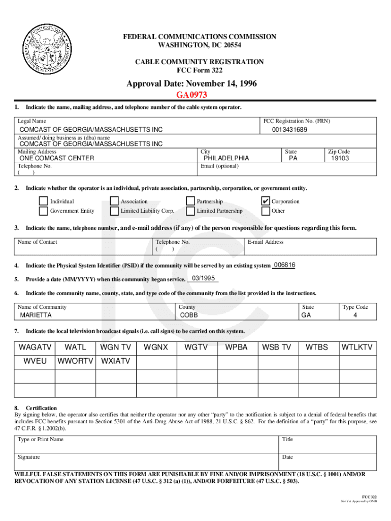 Fillable Online apps fcc Get the free instructions for fcc form 322 ...