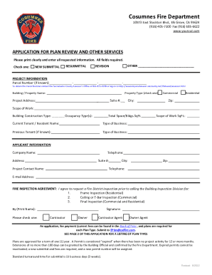 Fillable Online Cosumnes Fire Department Fax Email Print - pdfFiller