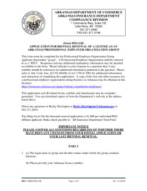 Fillable Online insurance arkansas Form PEO-GR GroupRenApp 2022.docx ...