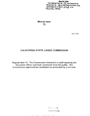 Fillable Online This Calendar Item No. - California State lands ...