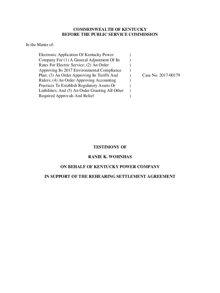 Fillable Online psc ky View Case Filings for: 2020-00174 - KY PSC Home Fax Email Print - pdfFiller