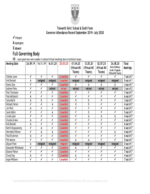 Fillable Online Full Governing Body - Tolworth Girls' School & Sixth ...