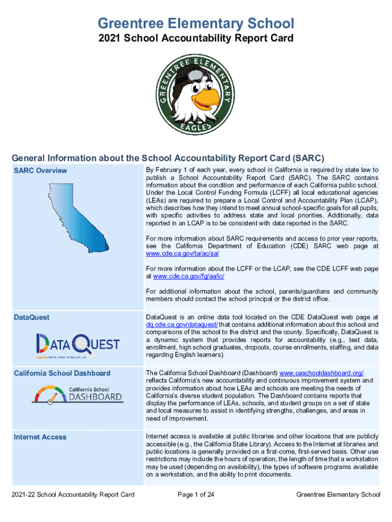 Fillable Online School Accountability Report Card (SARC)About Us Fax ...