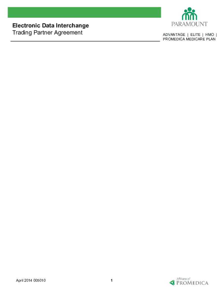 Fillable Online Electronic Data Interchange Trading Partner Agreement Fax Email Print - pdfFiller