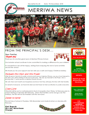 Fillable Online MERRIWA PRIMARY SCHOOL - Department of Education Fax ...