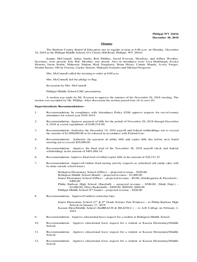 Fillable Online Philip Barbour High School Complex - Philippi, West ...