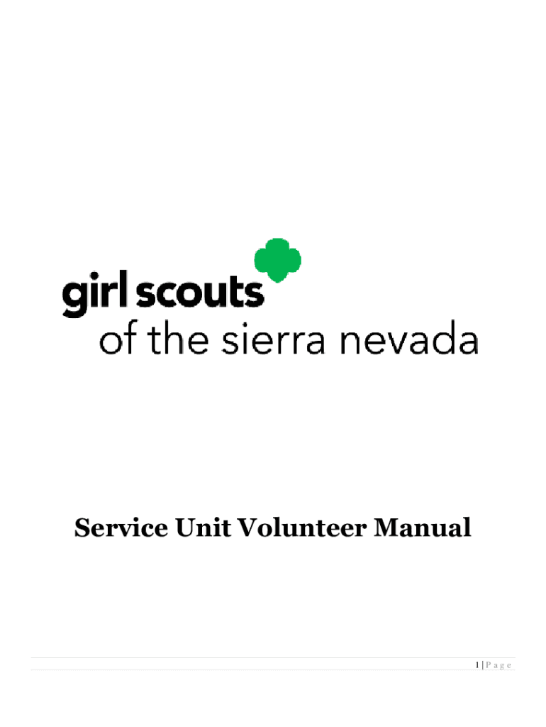 Fillable Online 601: Service Unit Team Overview - Girl Scouts Northeast Texas Fax Email Print ...