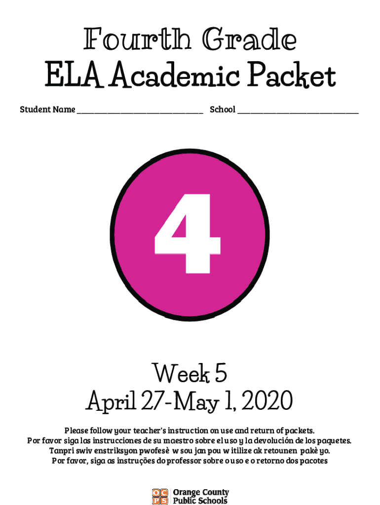 Fillable Online Incoming 4th Grade Summer Practice Fax Email Print ...