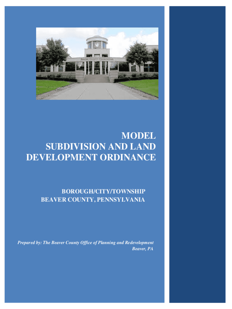 Fillable Online Beaver County Subdivision/Land Development Application ... Fax Email Print ...