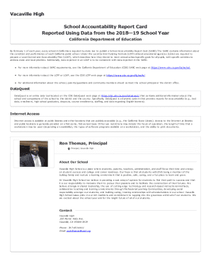 Fillable Online Soledad High School - School Accountability Report Card ...