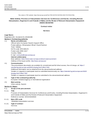 Fillable Online Services - 356072-2020 - TED Tenders Electronic Daily ...