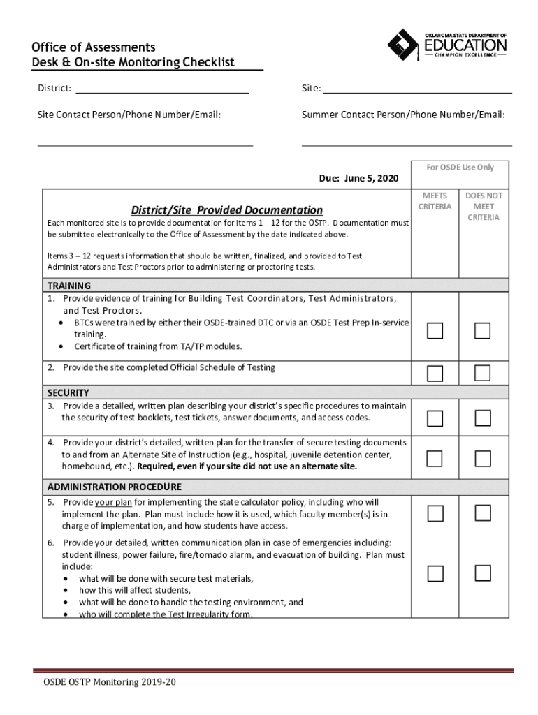Fillable Online sde ok OSTP Test and Item Specifications Grade 3 ...