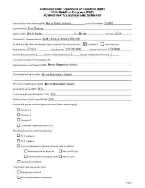 Fillable Online sde ok DOVER PS AR SUMMARY.pdf Fax Email Print - pdfFiller