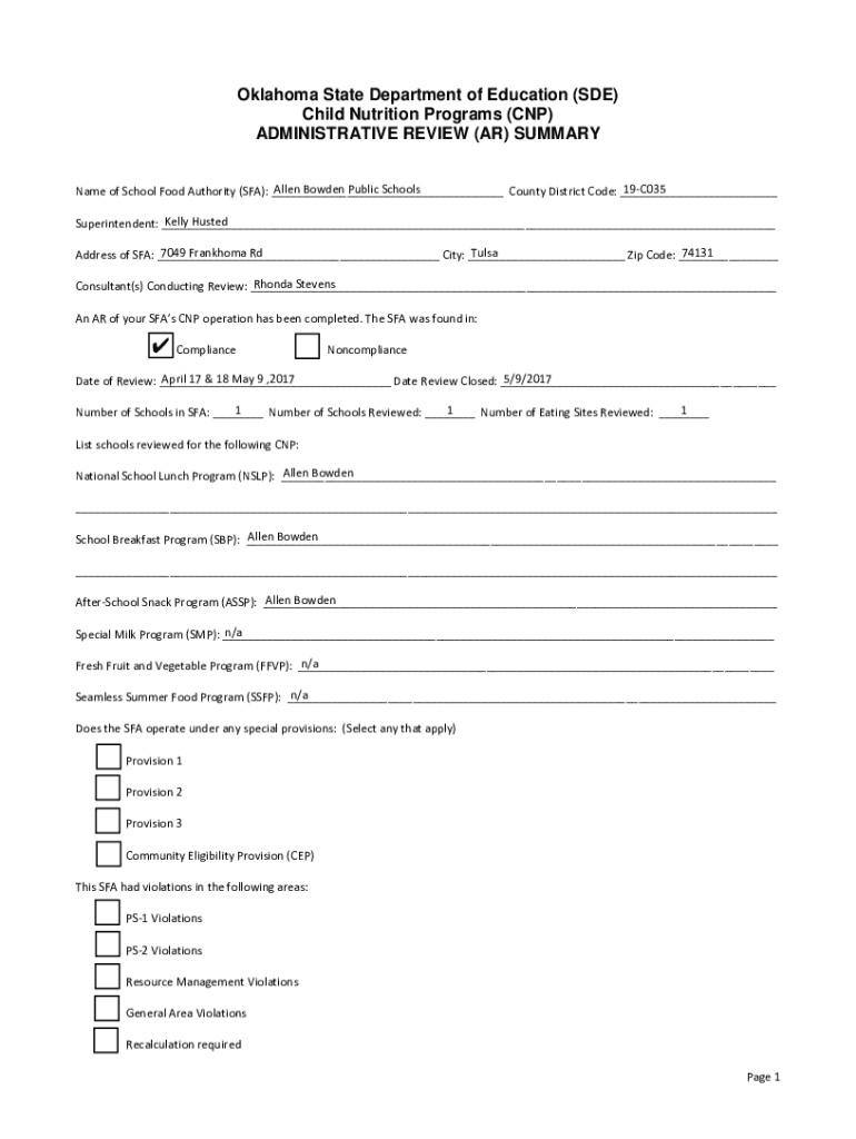 Fillable Online sde ok Allen-Bowden Public School Fax Email Print - pdfFiller