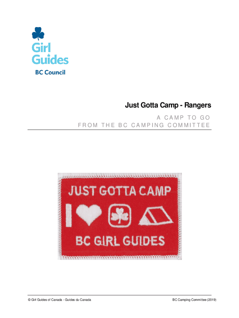 Fillable Online Girl Guides I Camp Olave I Sechelt I Sunshine Coast I ...