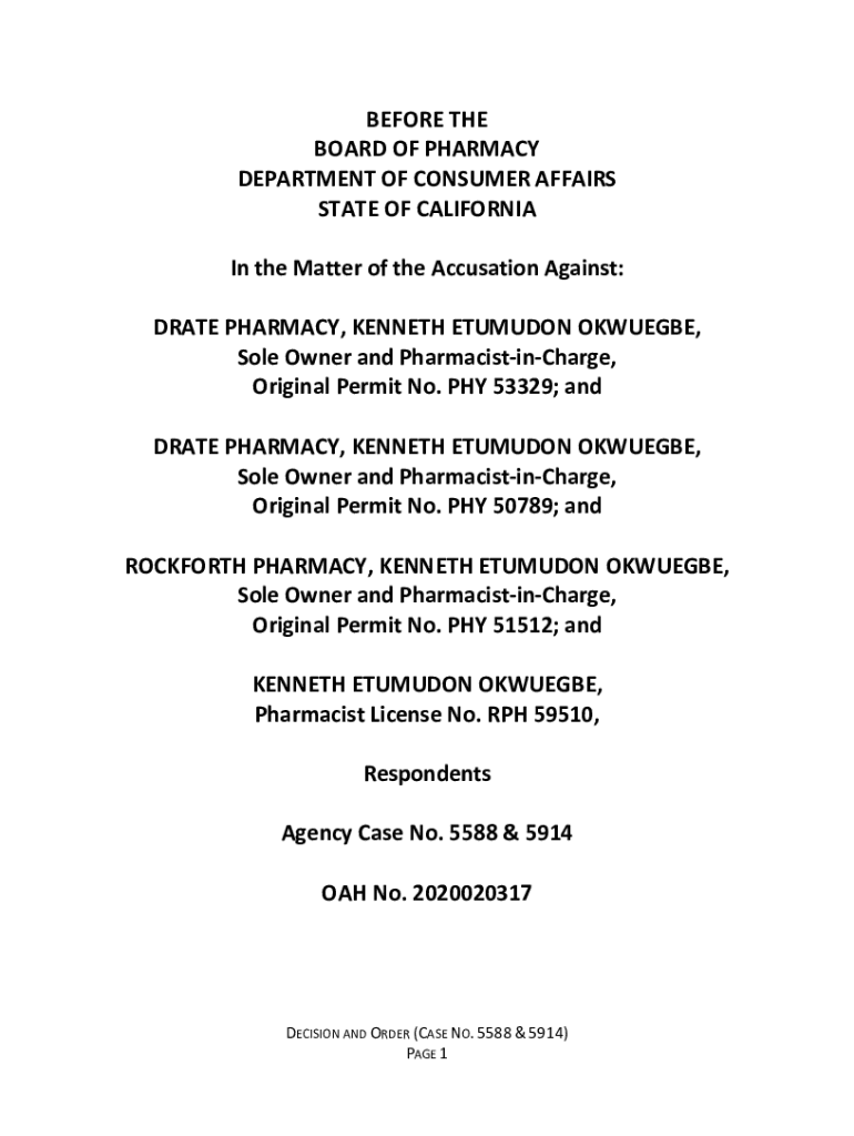Fillable Online Accusations Filed - California State Board of Pharmacy - CA.gov Fax Email Print ...