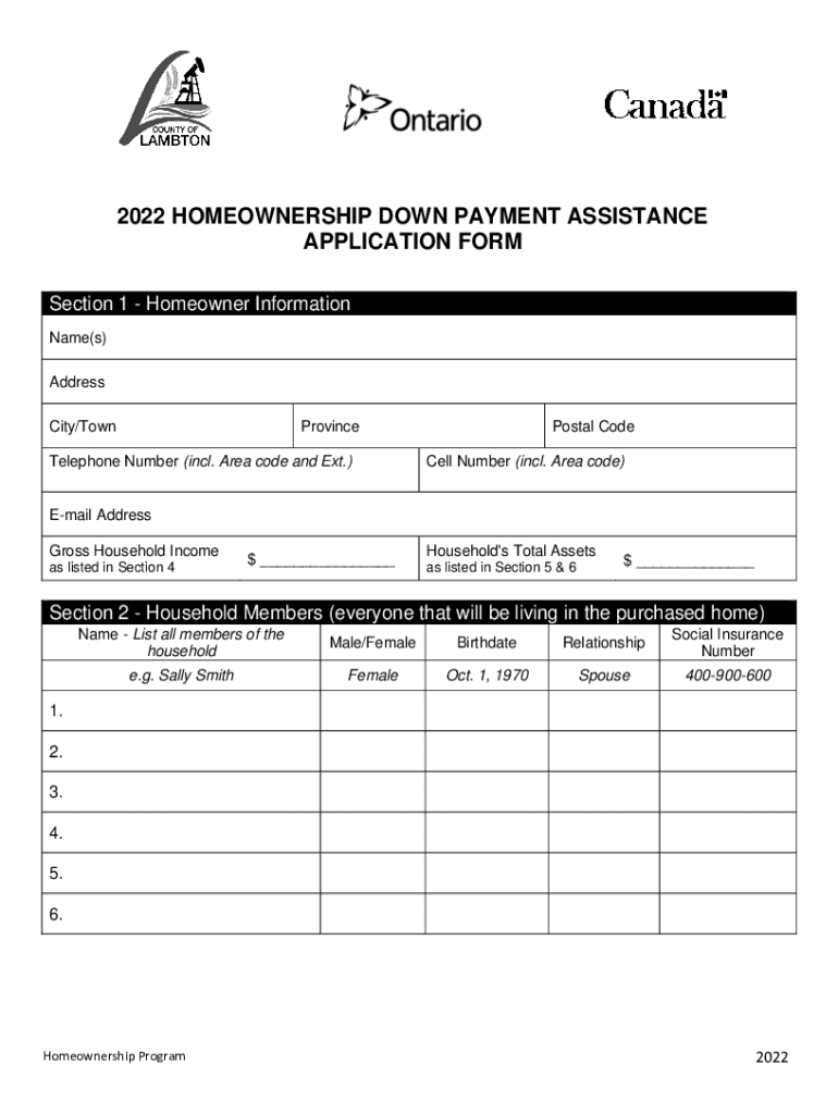 Fillable Online fe HOMEOWNER ASSISTANCE APPLICATION Fax Email Print ...