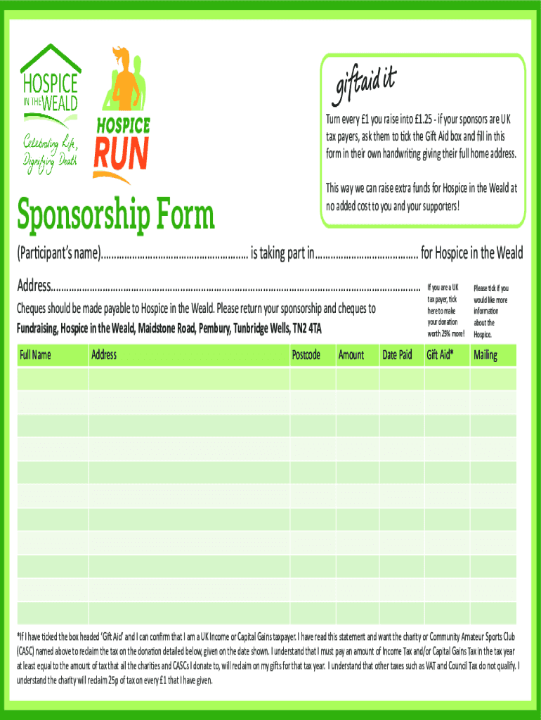 Fillable Online Fillable Online Sponsorship Form - lancashiremind.org ...