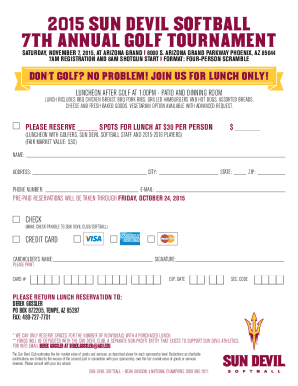Fillable Online 072815SFT Golf tournament Form Fax Email Print - pdfFiller